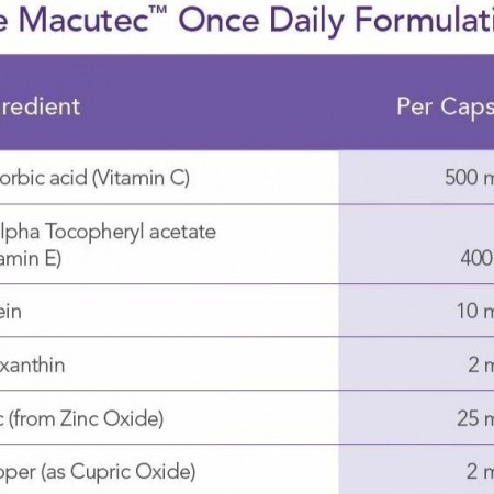 Macutec Once Daily 30s - Eye Care Solutions