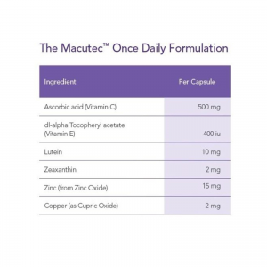 Macutec Once Daily 30s - Eye Care Solutions